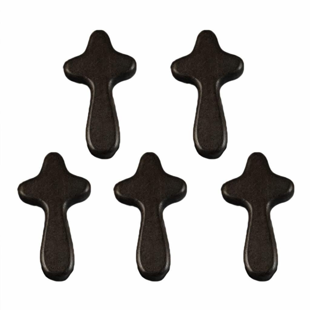 Набор из 5 деревянных молитвенных крестиков для удобства и религиозного портативного карманного небольшого украшения