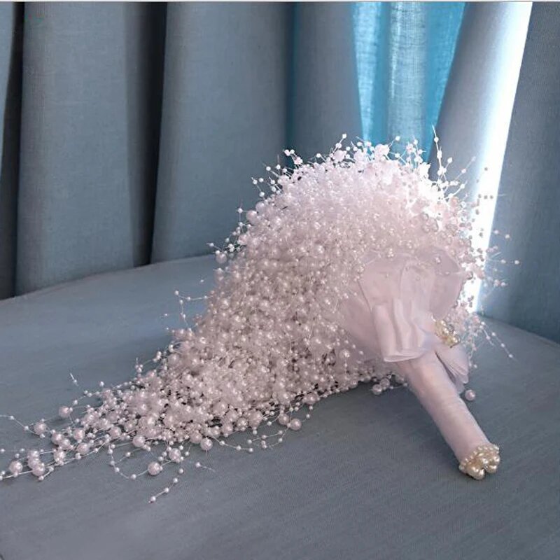 Свадебный букет из искусственных цветов Perfectlifeoh Белый, белый