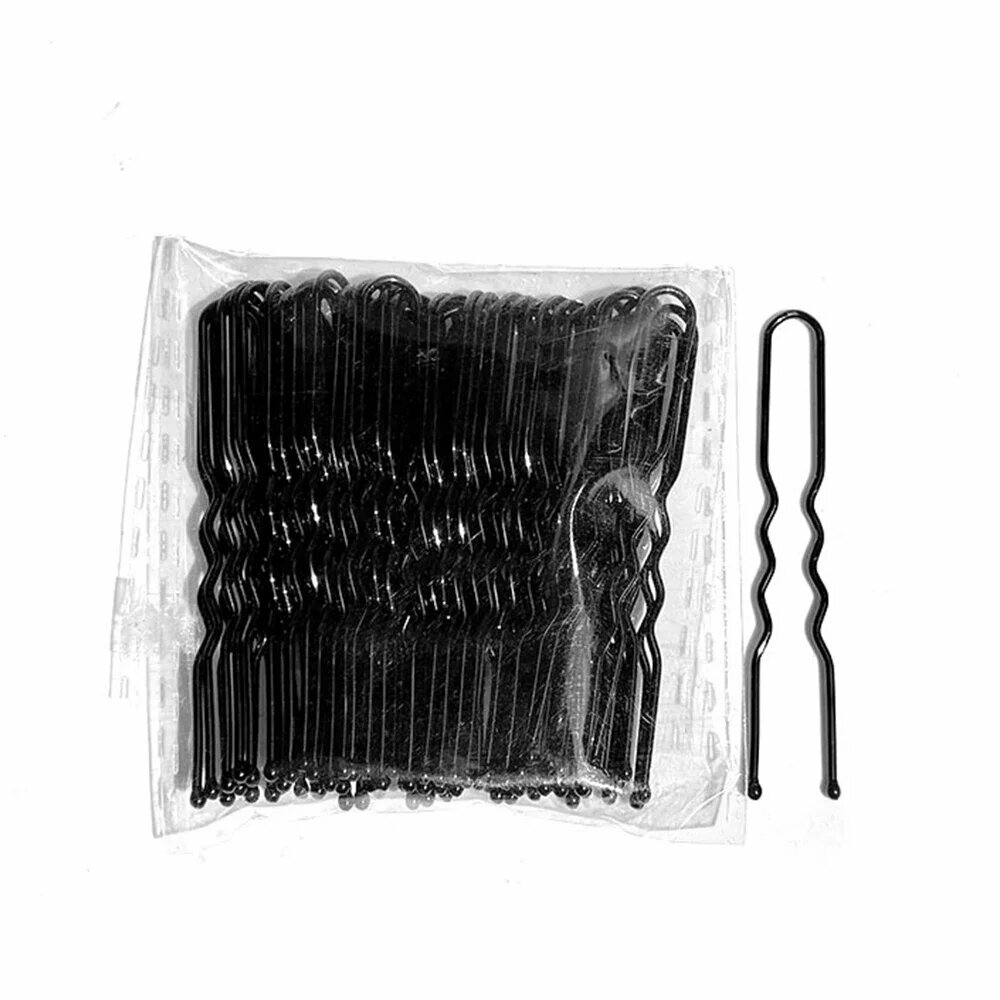 50 шт. черные волнистые заколки для волос Black 5cm