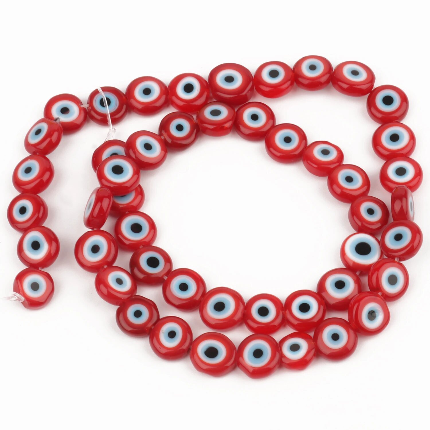 Сглазные бусины Millefiori стекло xilitata Красный, 8mm (approx 46pcs), red2