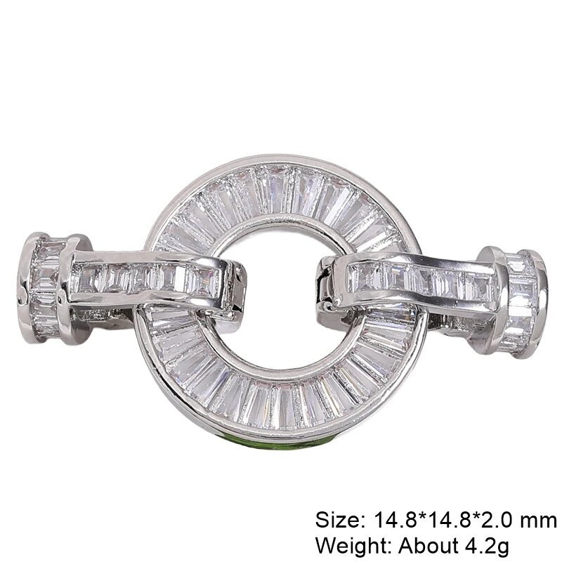 Застежка для бижутерии Juya, серебряная, White Gold