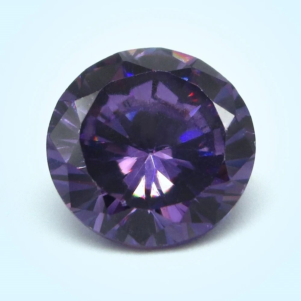 Синтетические кубические цирконии QINGYIGEM разных цветов 1,0-12 мм Фиолетовый, 4.0mm-50pcs, Amethyst