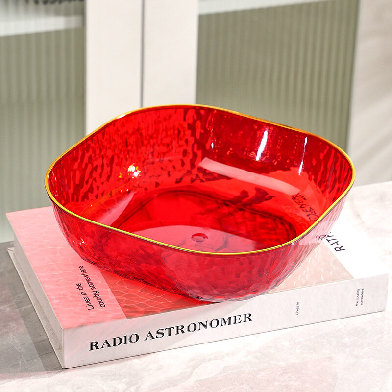 Тарелка для фруктов "Праздничный красный", устойчивая к падениям, большая емкость