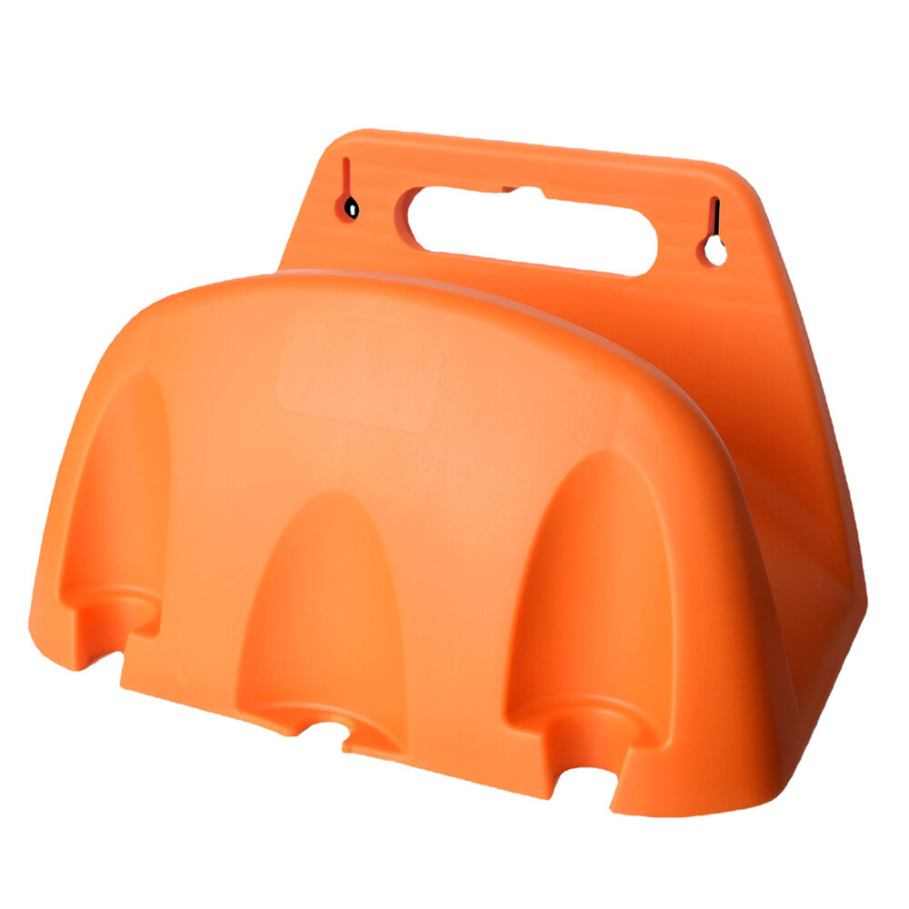 Держатель для садового шланга, крепление на стену, пластик, размер 225*145*135 мм, вес 160 г, для шлангов до 15 метров, цвет оранжевый, черный (выбор), упаковка 225*145*135 мм, вес упаковки 163 г, 1 шт.