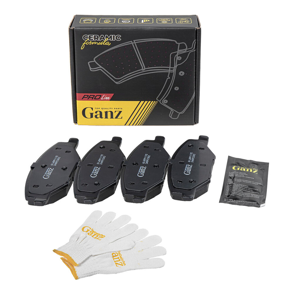Колодки GANZ передние PRO-Line Ceramic VW Polo Sedan 2010 / SKODA Rapid 2014 Арт: GIJ09117C