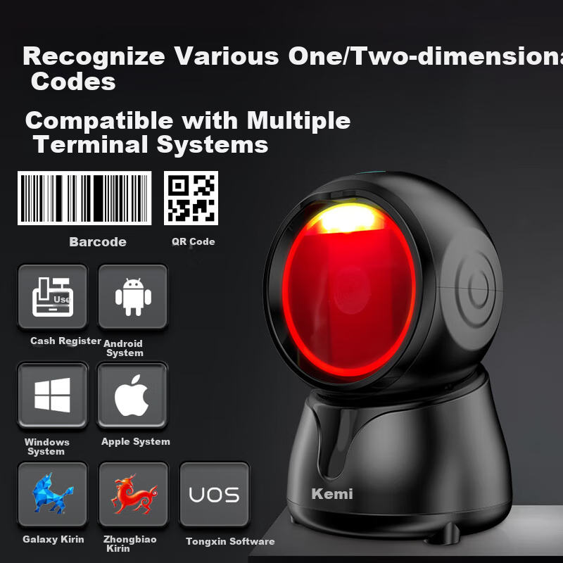 Comet 1D/2D Barcode Scanning Platform for Supermarkets, Scan Box Barcode Scanner for Supermarkets, Convenience Stores, Drug Traceability Code, Payment Verification Screen, Product Barcode PT-128