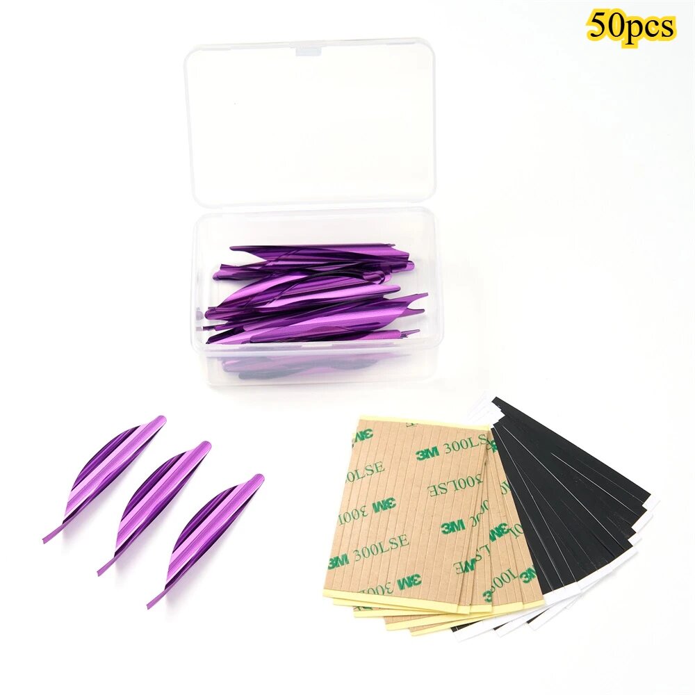 Спиральные лопасти для стрельбы из лука 1,8 дюйма, 50 шт. Фиолетовый, Purple