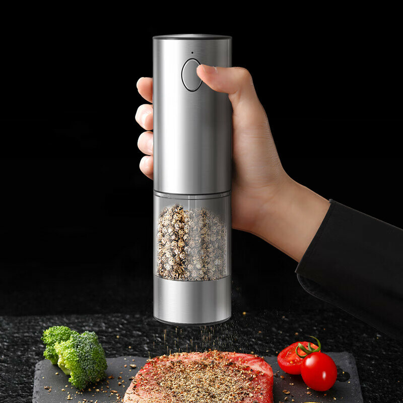 CLITON Electric Pepper Grinder, Home Sichuan Pepper And Sea Salt Electric Grinder, Kitchen Pepper Powder Grinding Bottle, Seasoning Bottle Jar