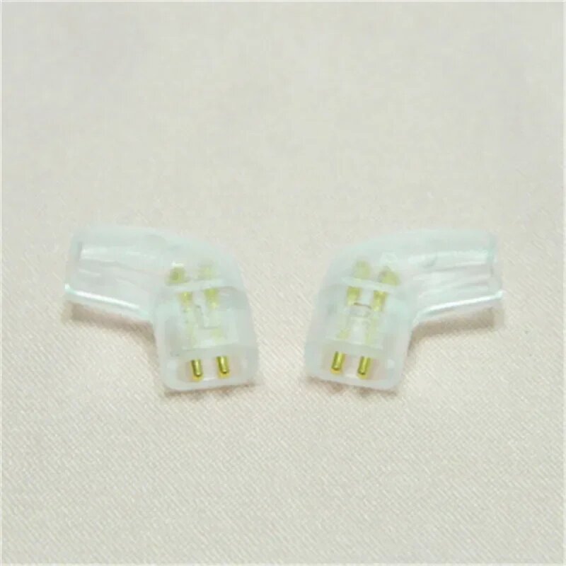 Разъем для наушников QDC 0,75 мм, 2-контактный разъем для наушников, аудиоразъем, бытовая электроника для гарнитуры RR NF NM2 + NA1, черный прозрачный 1 Pair, Clear