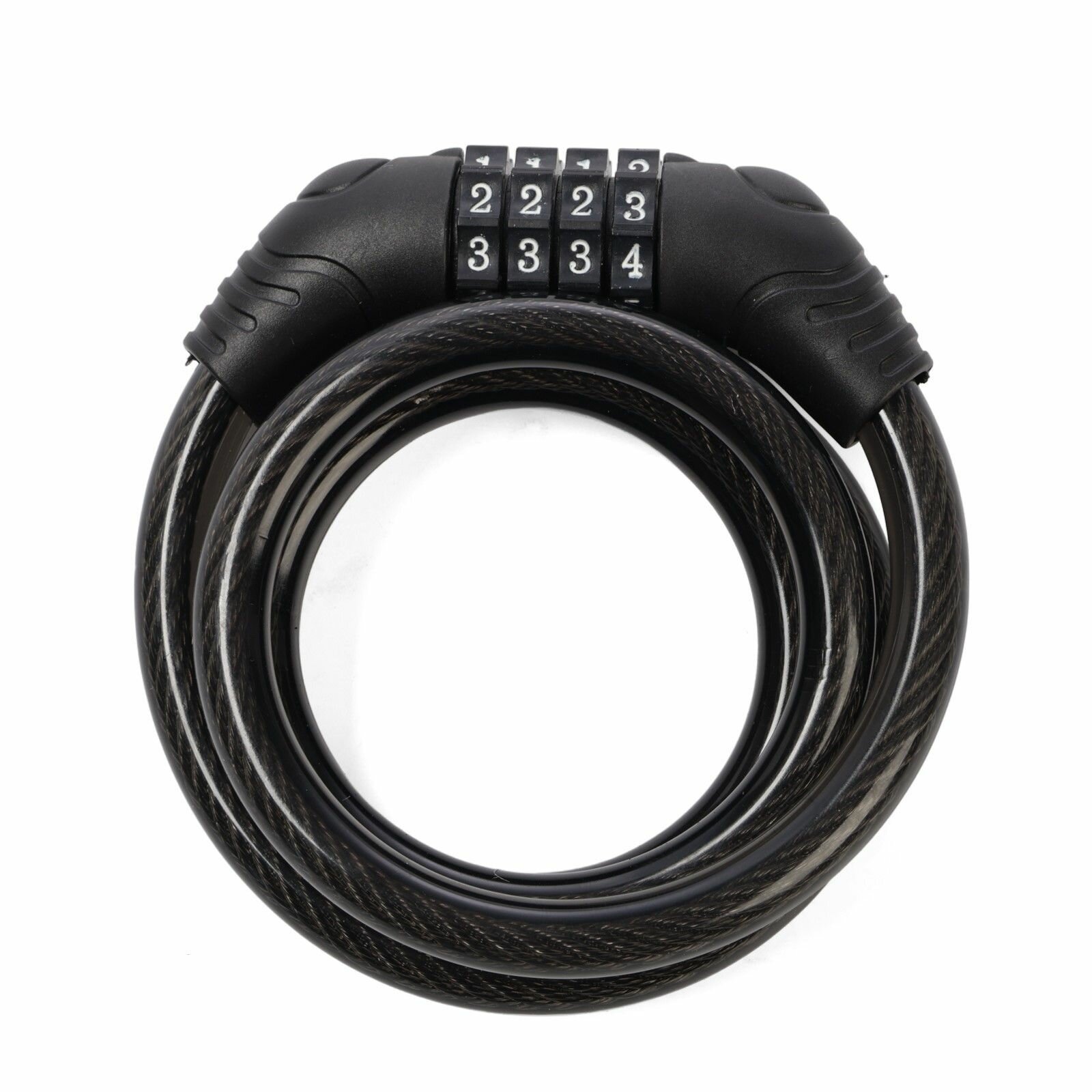 Велосипедный навесной замок Lockland, кодовый противоугонный велозамок с тросом, 10 х 1000 мм.