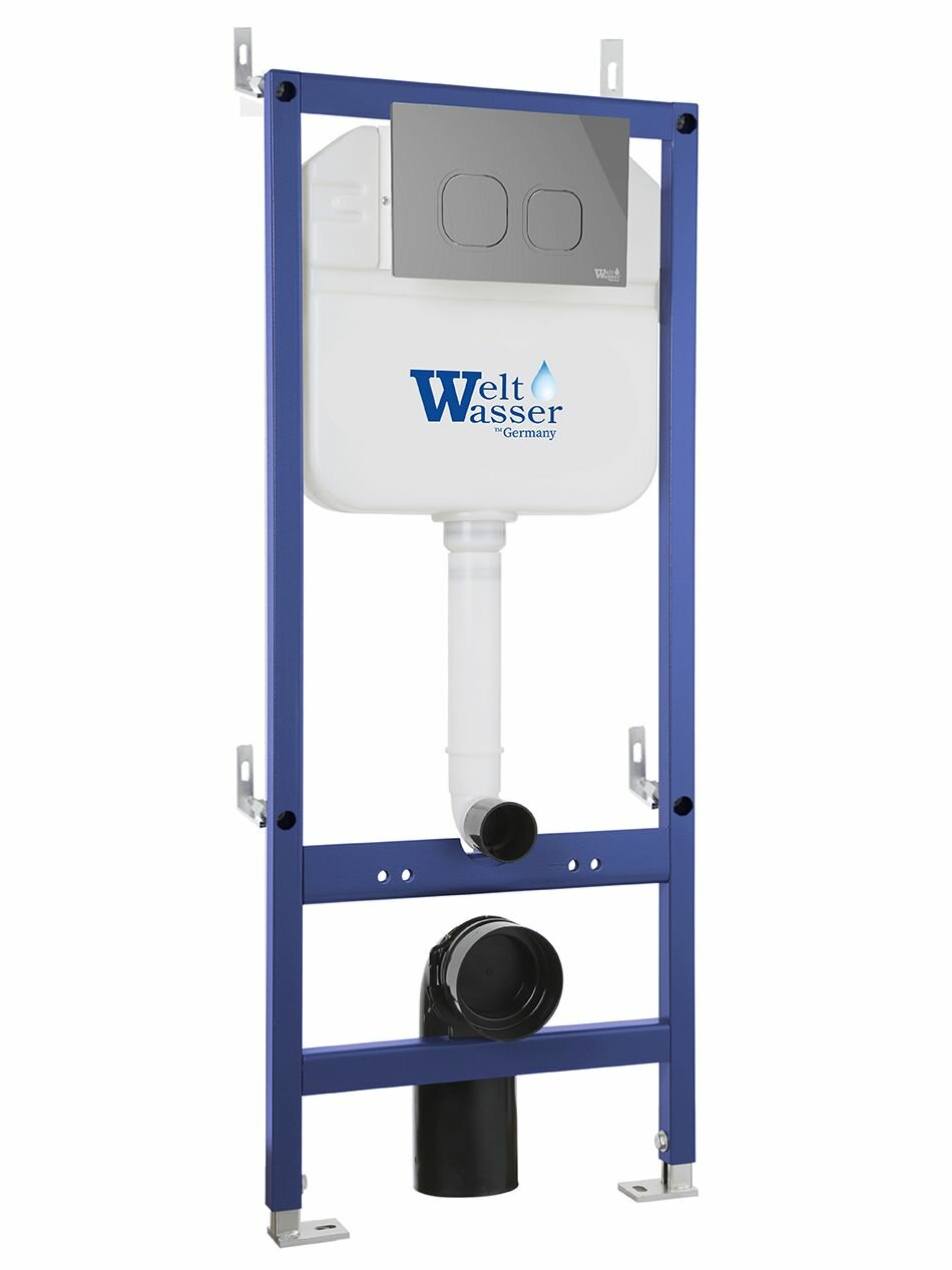 Инсталляция WeltWasser BAMBERG 460 CR для унитаза + Хром кнопка