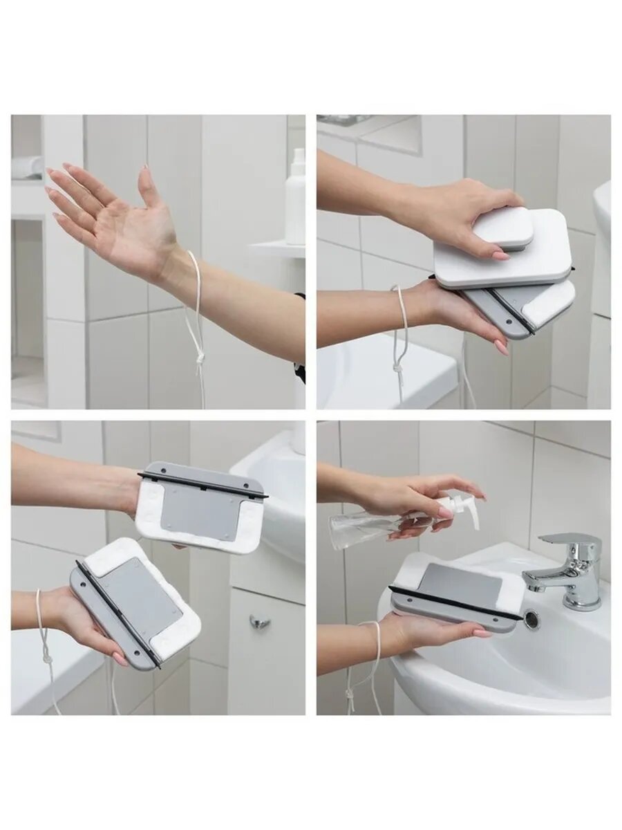 Безопасная магнитная щётка для мытья окон