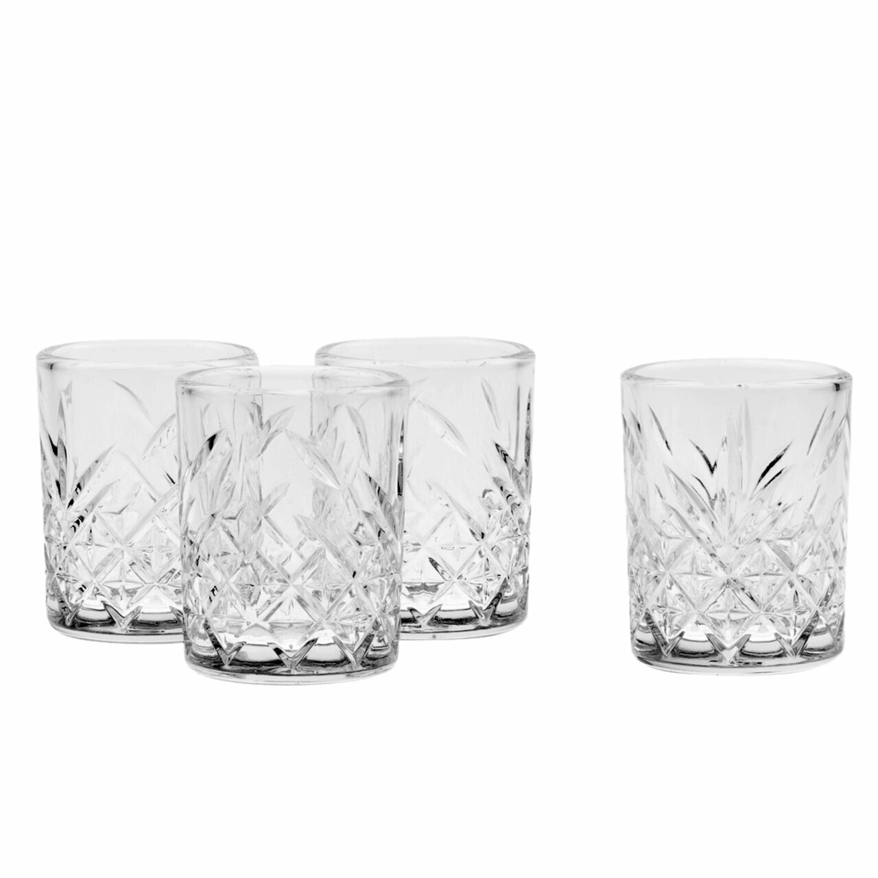 Timeless набор стеклянных стопок 4 шт по 62 мл для коктейлей и аперитивов из стекла