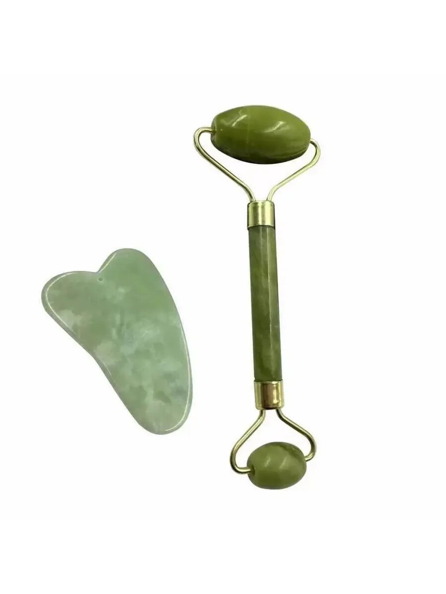 Нефритовый массажер и гуаша для ухода за кожей