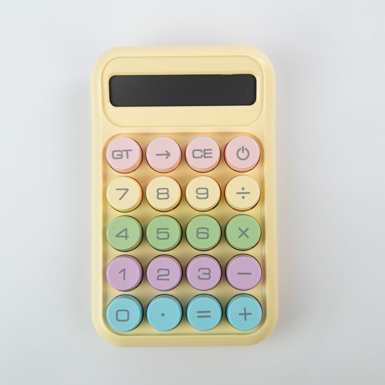 Калькулятор MiKSiK GT, простой, желтый, от батарейки, пластик, 10 разрядов