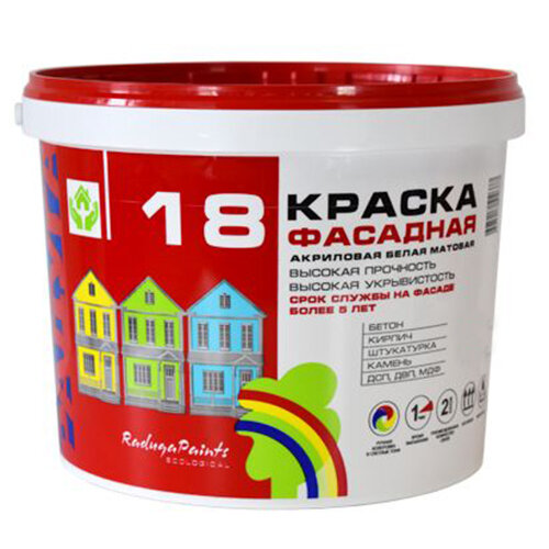 Краска радуга ВДАК-18 акриловая фасадная (7кг)