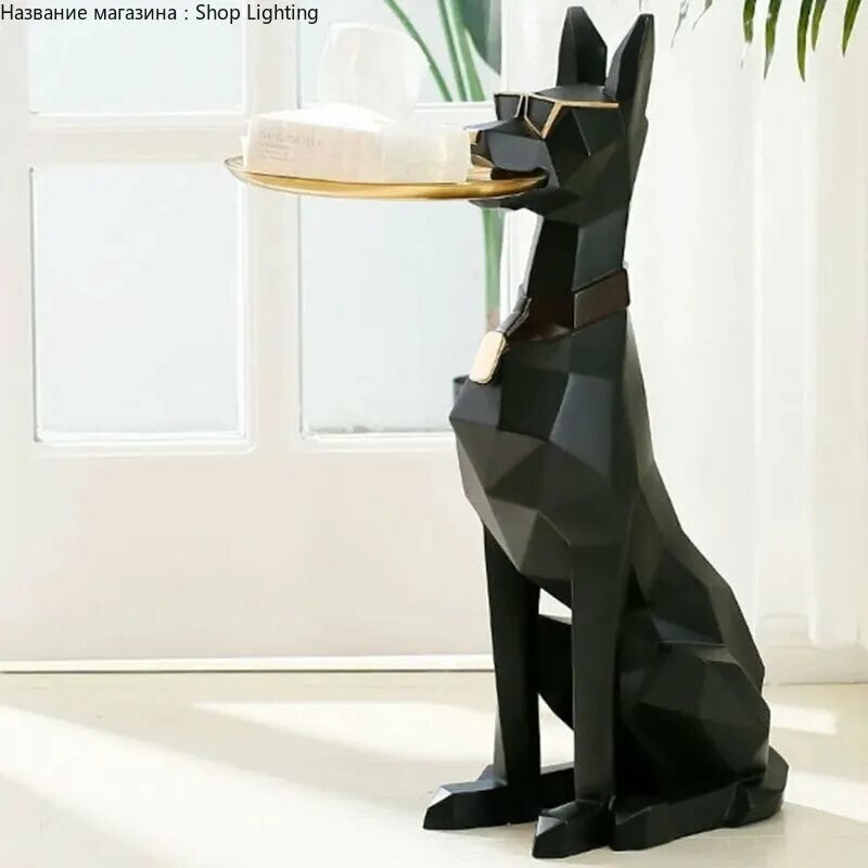 Статуэтка "Black ikea", смола, ручная работа, современная и простая, 74см