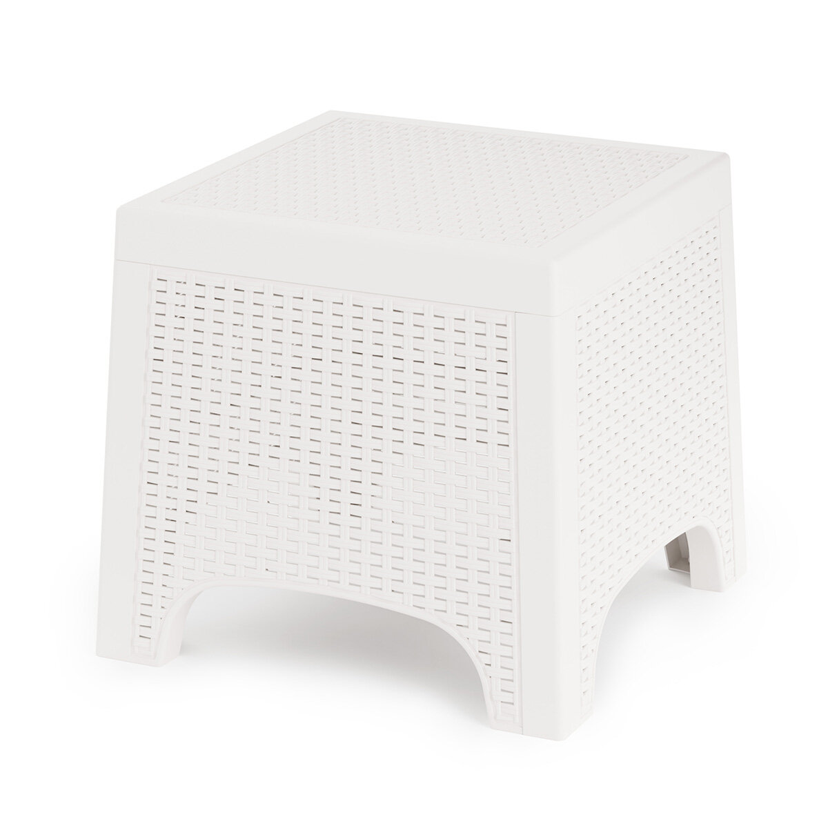 Стол садовый Альтернатива Ротанг Лайт, 43,5 x 43,5 x 39,5 см, белый