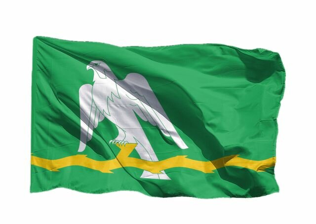 Флаг Красноуфимска на шёлке, 70х105 см для ручного древка