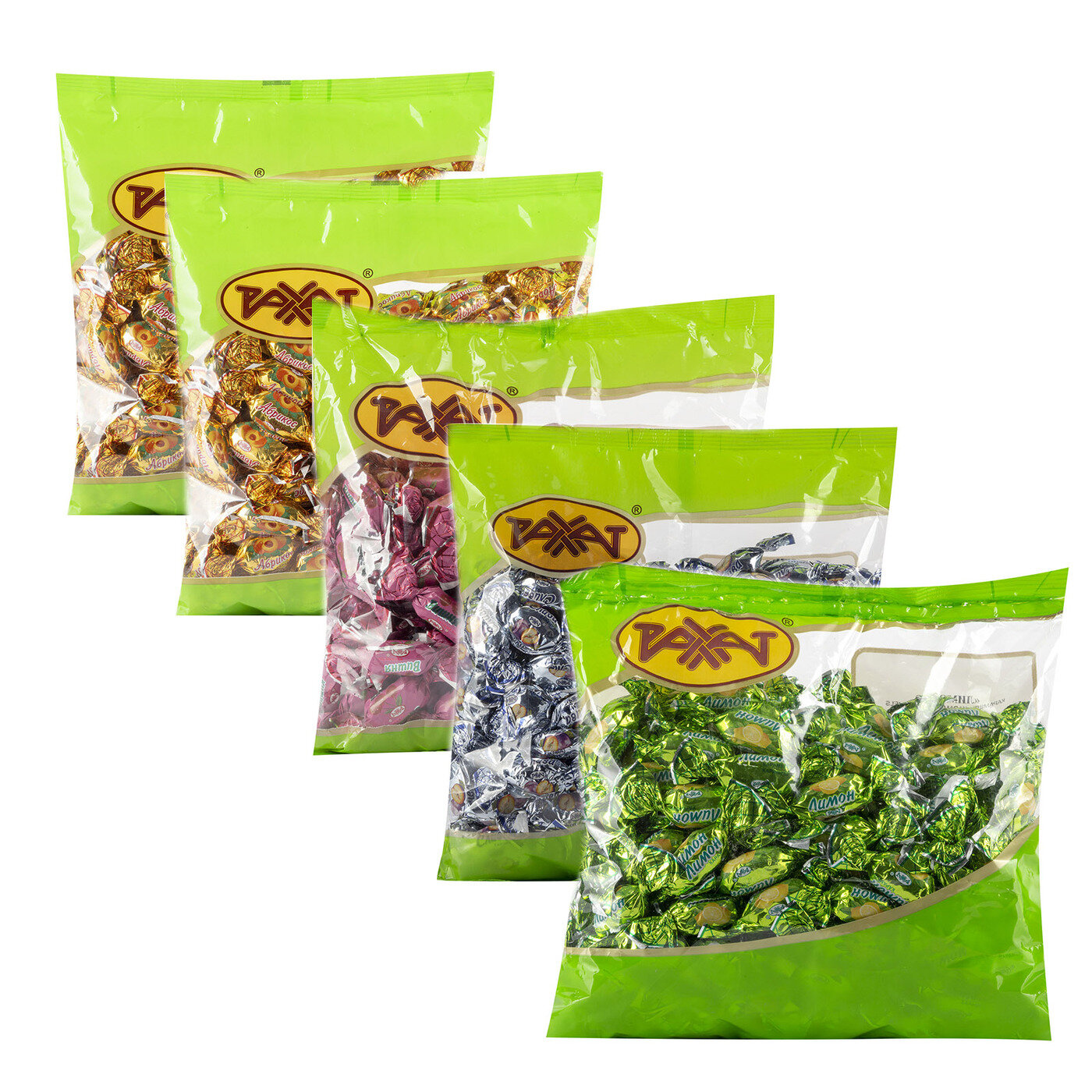 Рахат Карамель с фруктовой начинкой 5 кг Ассорти