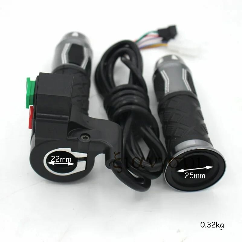 Ручка газа 12V-72V, для citycoco, электросамоката, электровелосипедов, (трехскоростная + звуковой сигнал)