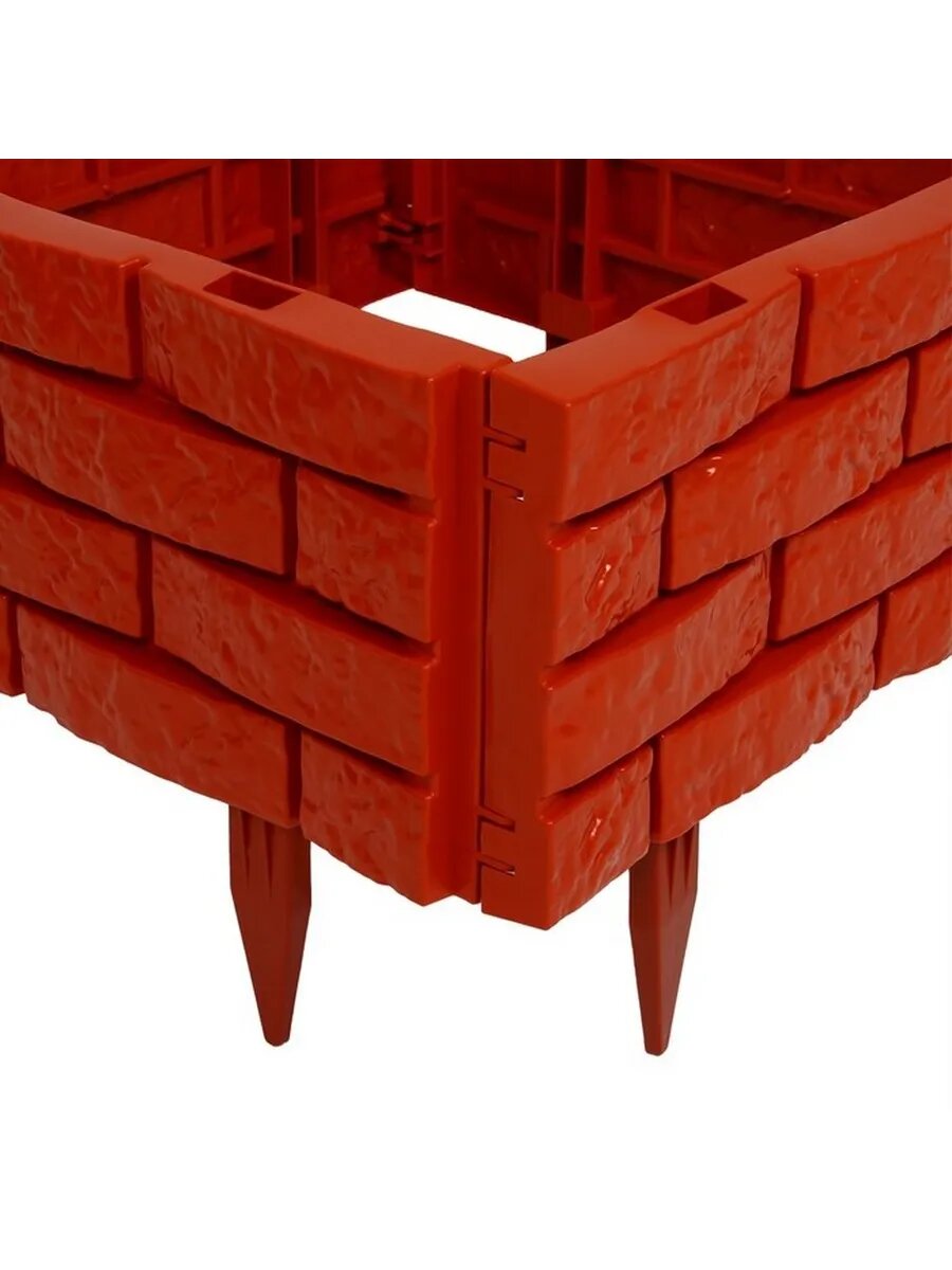 Пластиковая грядка с 4 секциями терракота