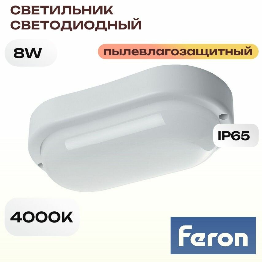 Светильник накладной 8 Вт 4000K белый свет Feron 41316
