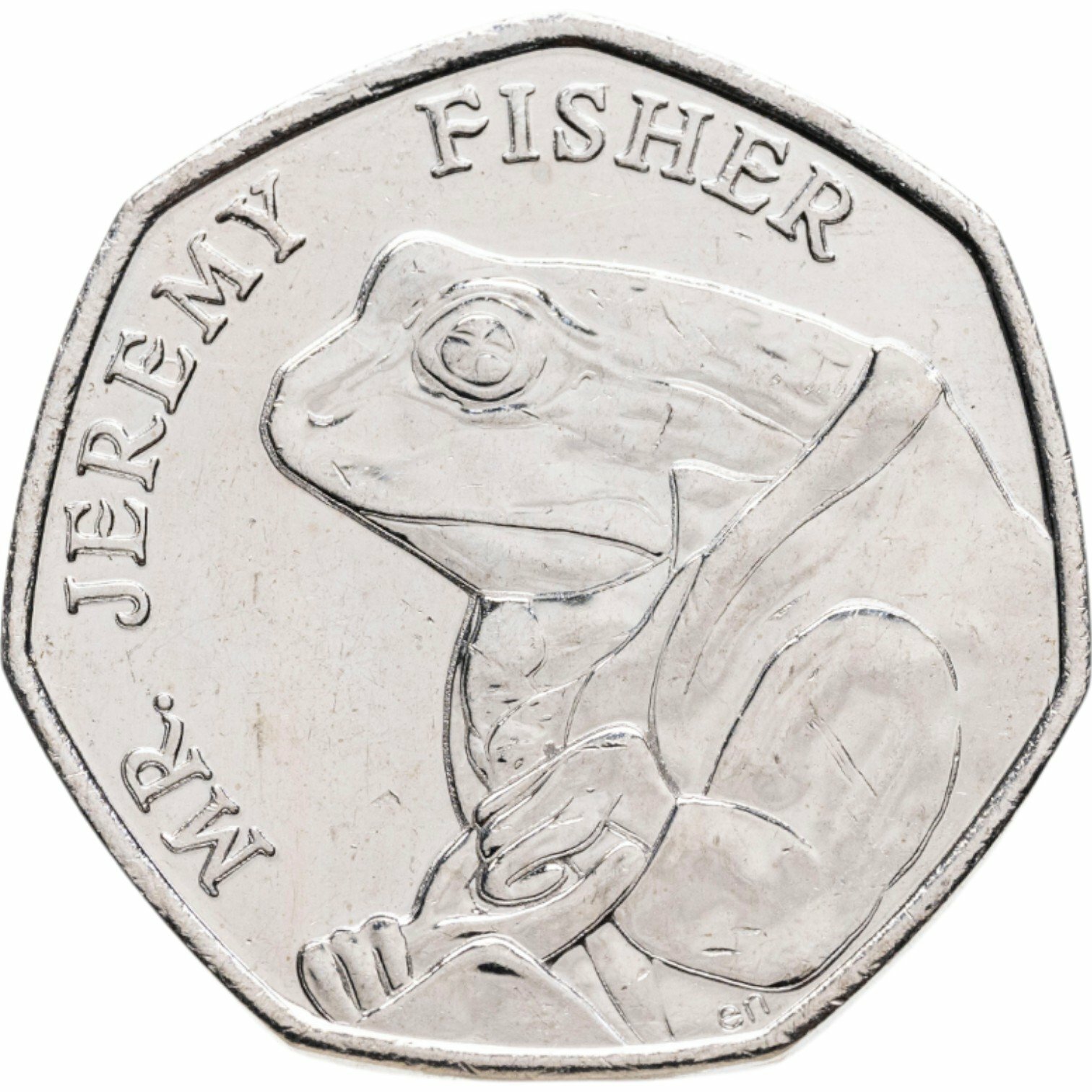 Великобритания 50 пенсов 2017 "150 лет со дня рождения Беатрис Поттер, лягушка Джереми Фишер", Мельхиор медь-никель, в сохранности UNC