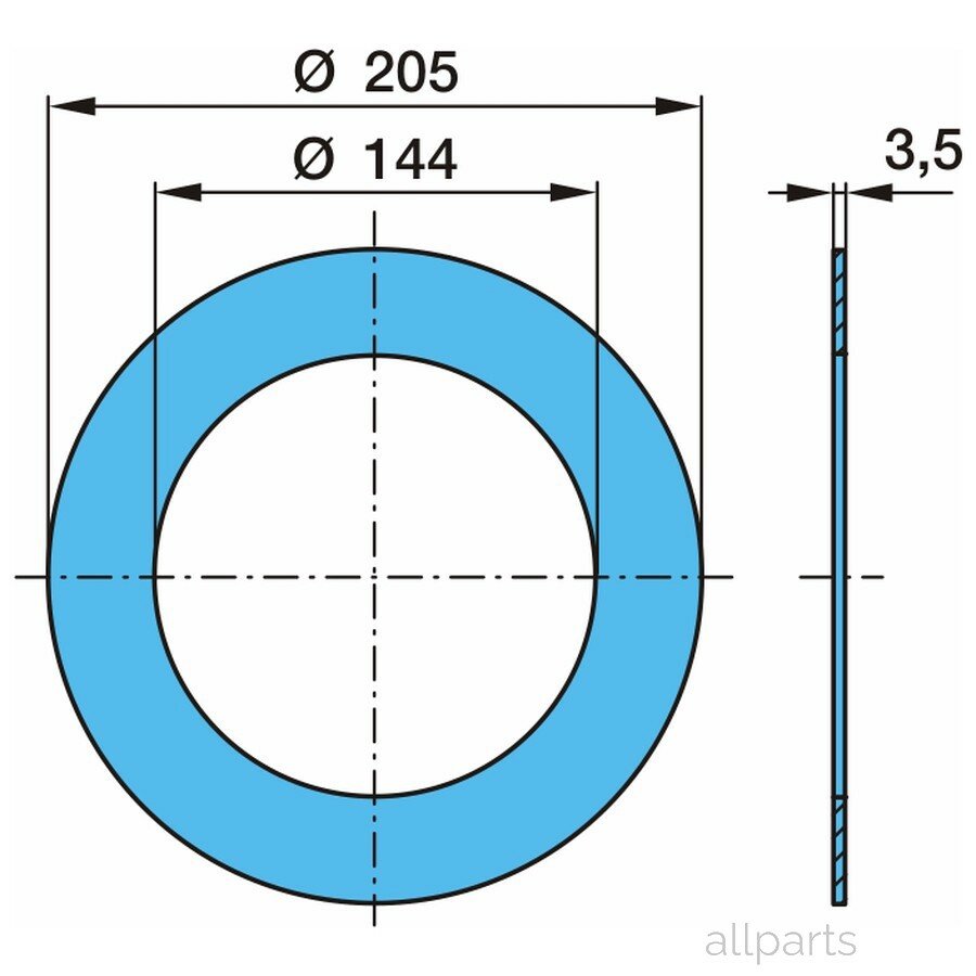 BPW 0331099020 кольцо уплотнительное ступицы ! пластик 144x205x3.5 \BPW