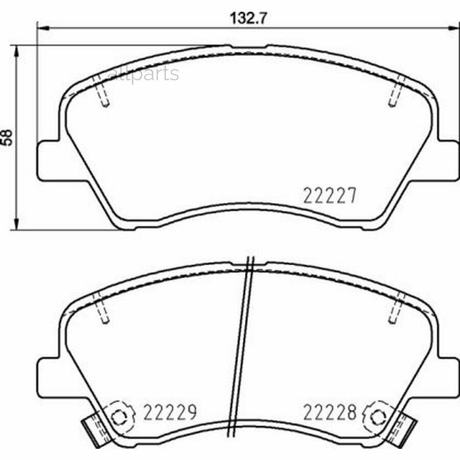 BREMBO P30098 Колодки тормозные дисковые передн. KIA RIO IV (YB SC FB) 01/17-> / KIA STONIC (YB) 07/17->