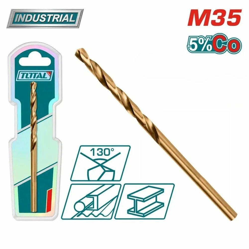 Сверло по металлу 8.5мм. M35 HSS-CO TOTAL TAC11208501 (1шт.)