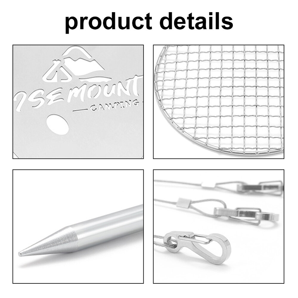 Мангал из нержавеющей стали Портативный кемпинговый пикник барбекю древесный уголь дрова мангал съемная нагревательная печь для приготовления пищи на открытом воздухе согревающий аксессуар