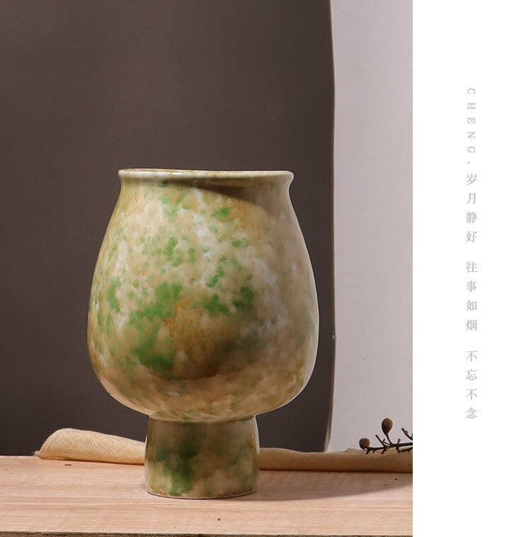 Керамическая масляная живопись в стиле цветочной композиции ваза креативная гостиная модная ваза для сухих цветов украшение для дома украшения