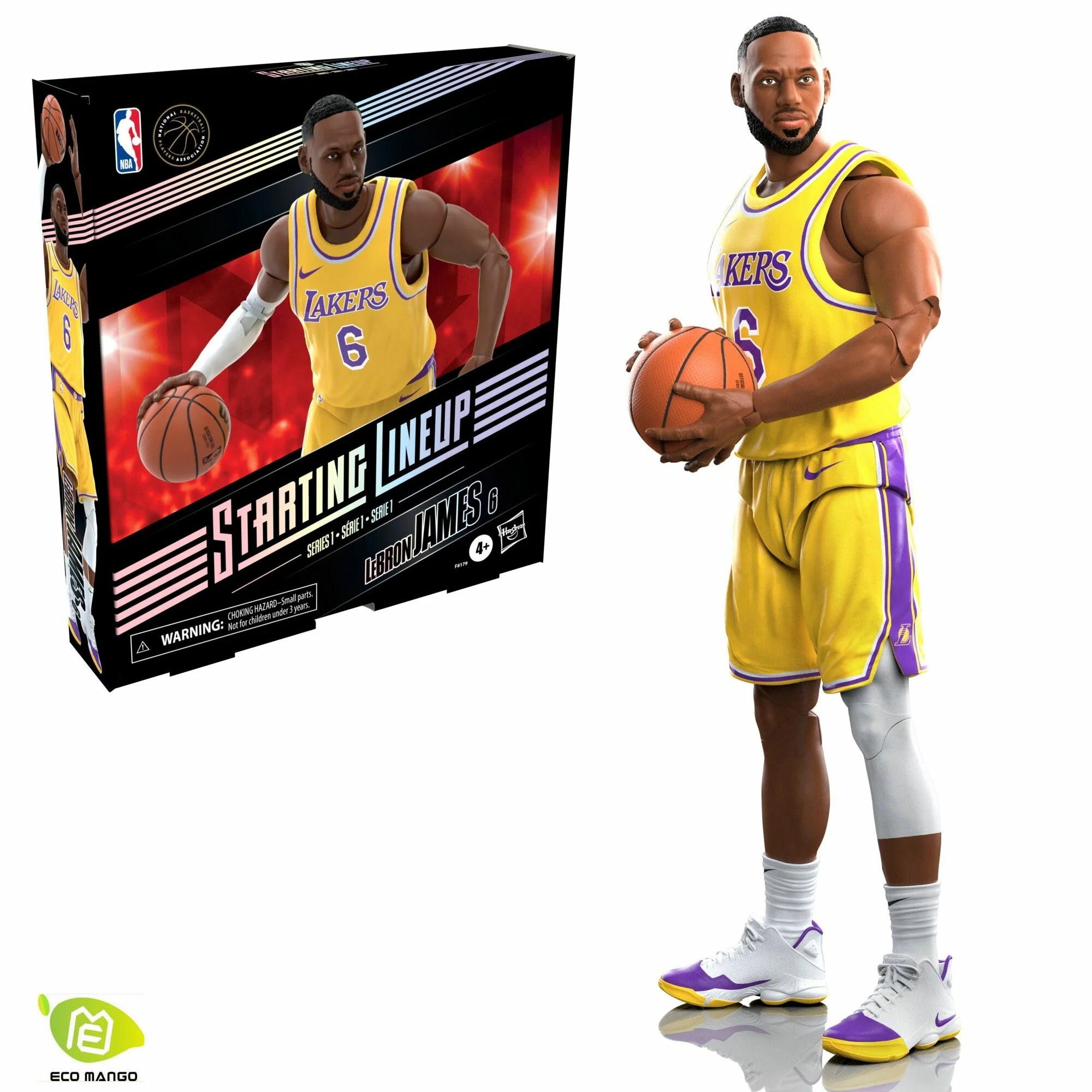 Фигурка-акция Hasbro Серия стартовых составов НБА 1 Stephen Curry, 6 дюймов, спортивная торговая карта Panini в комплекте