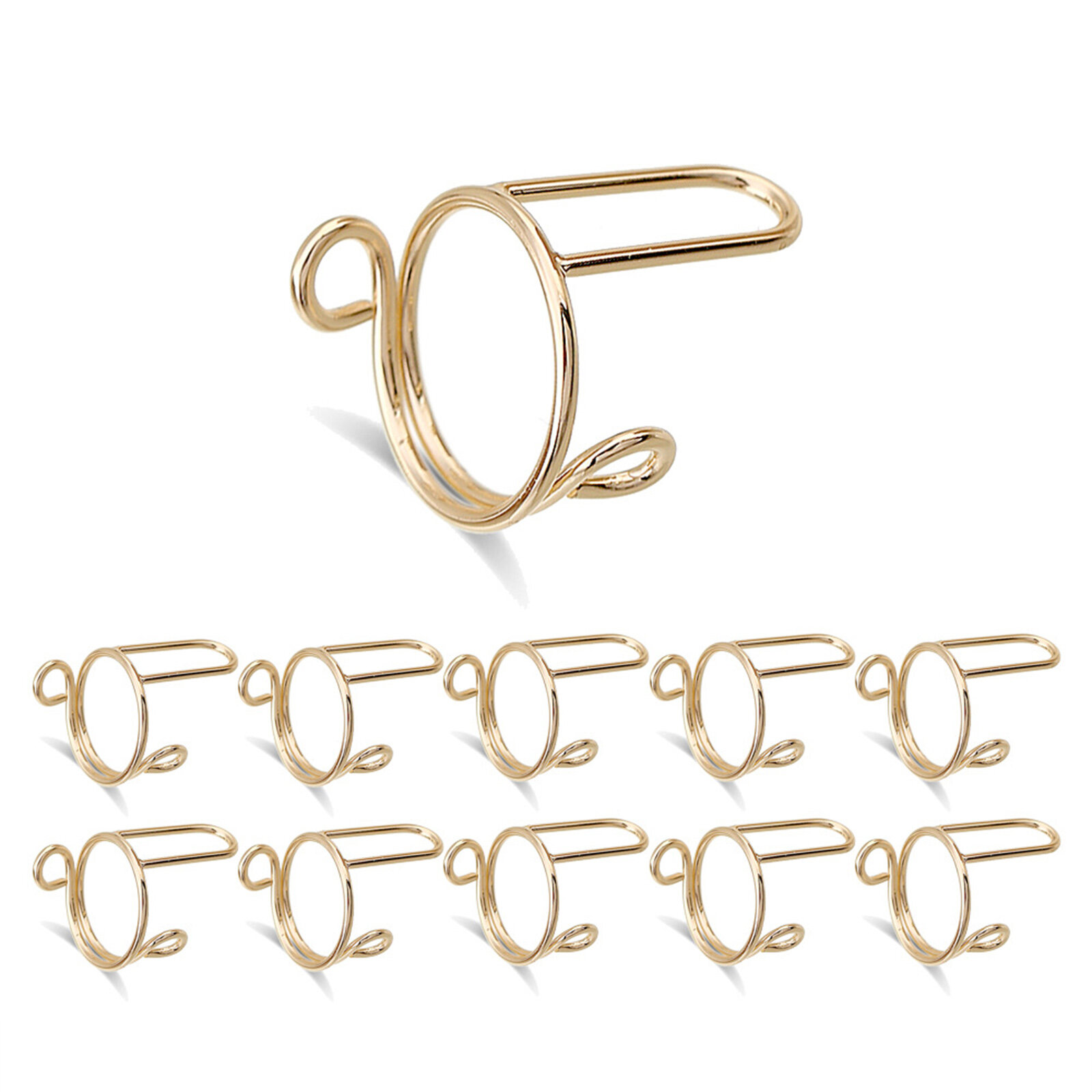 10 ПКС Набор Наголовков для ногтей Изменяемые Металлические Амулеты для ногтей Без клея Детachable Прессованные ногти Для женщин Арт ДИЙ Украшение Материал Медь Обработка Электроосаждение Цвета Золотой Серебряный Розовый Золото Размер упаковки 7*5*2см