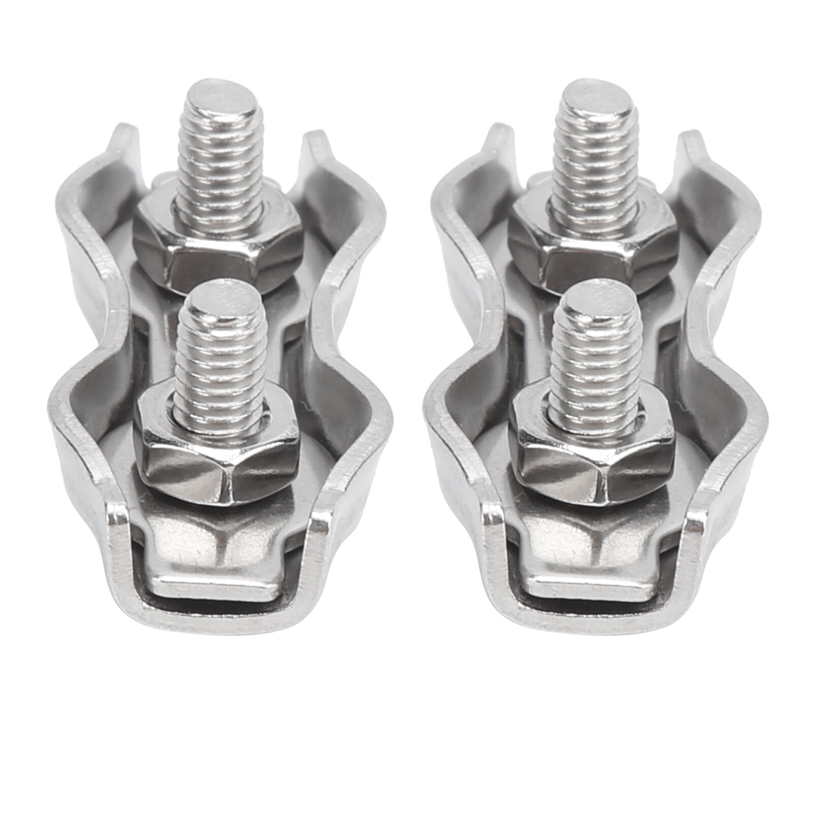 M3 12 шт. Зажимы для троса из нержавеющей стали Двойные захваты Кабельные зажимы Крепежные зажимы для троса