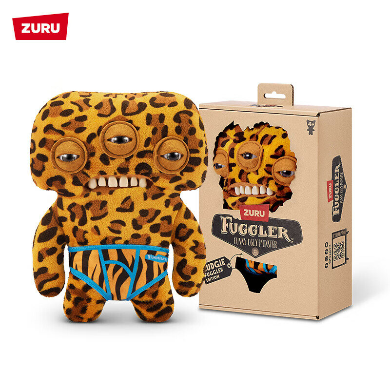 FUGGLER Underwear Series Cute Monster Plush Funky Tooth Treasure Ugly Cute Teeth Funny Plush Toy Birthday Gift