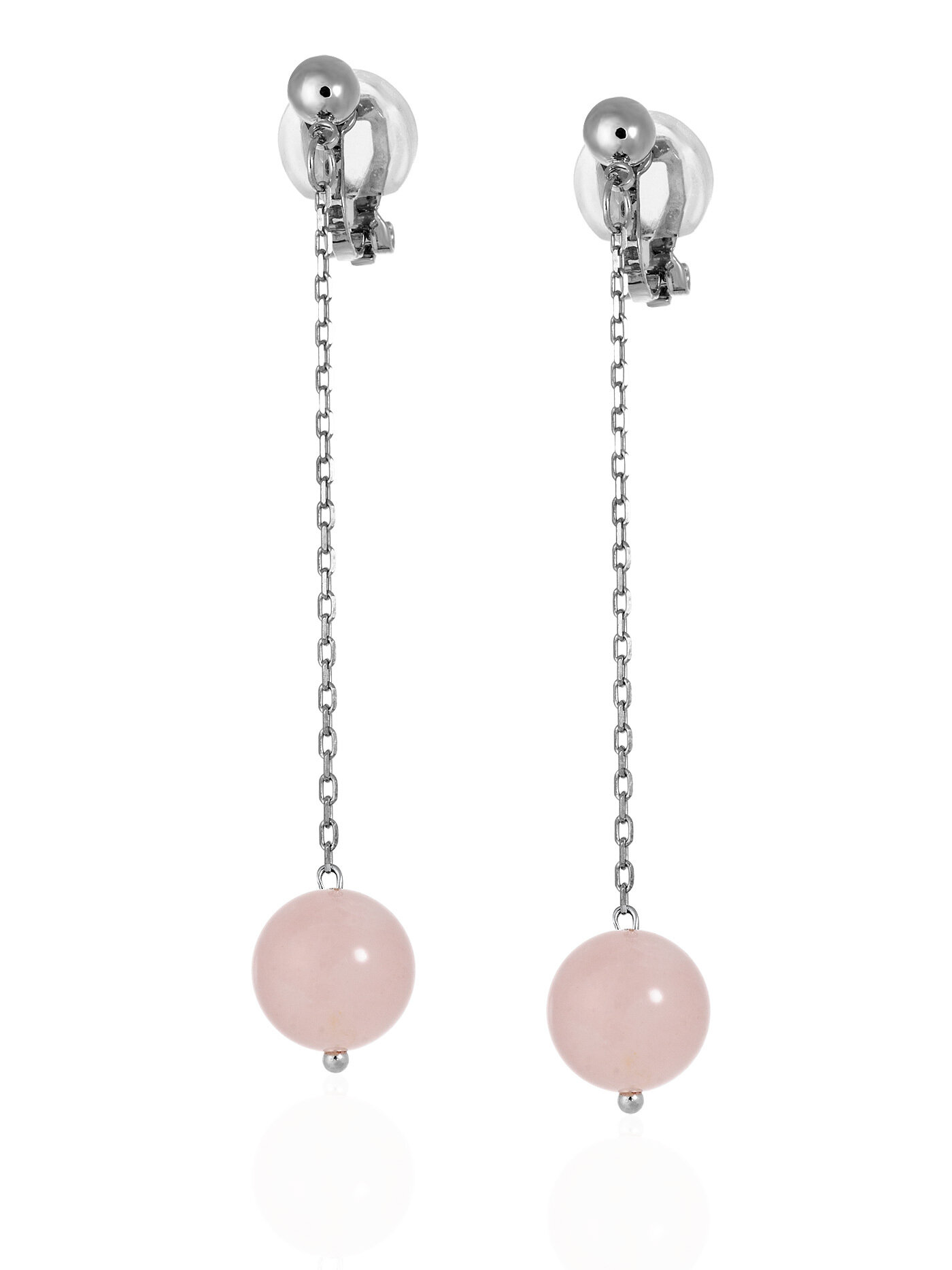 Серьги клипсы, кварц