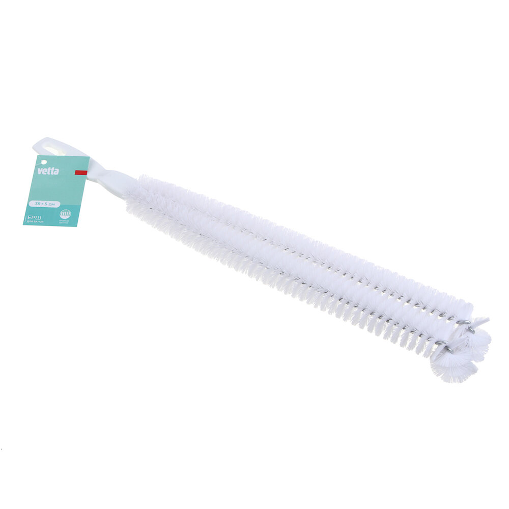 Ерш Florento, для бутылок и посуды, розовый, пластик, длина 38 см