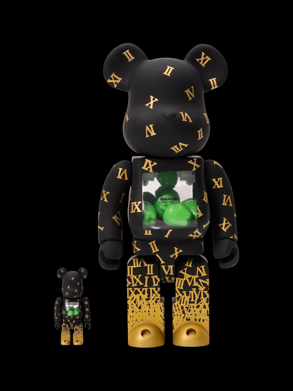 Коллекционная оригинальная фигура Bearbrick Shareef 3 400% 100% / 28 см высота / ABS пластик / Medicom Toy