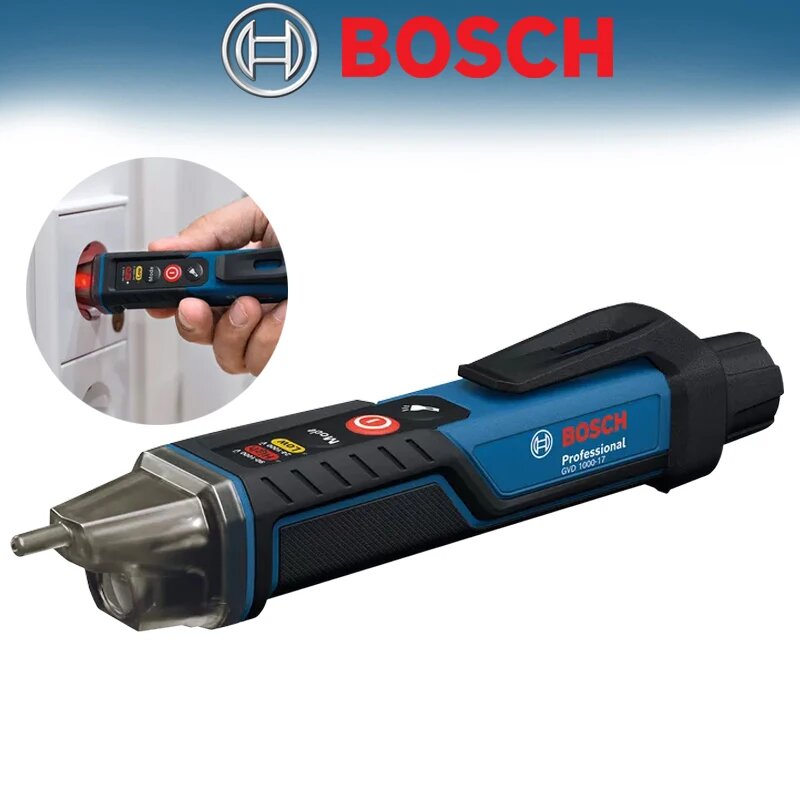 BOSCH GVD1000-17 Профессиональный бесконтактный тестер напряжения Прочный рейтинг IP67 Водонепроницаемый пылезащитный электроинструмент
