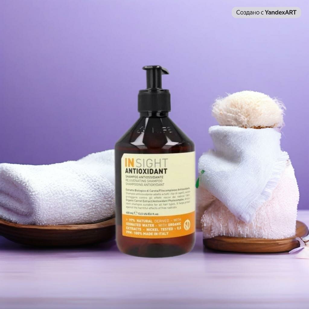 Шампунь Insight "Antioxidant", для всех типов волос, с органическим экстрактом моркови, 400мл