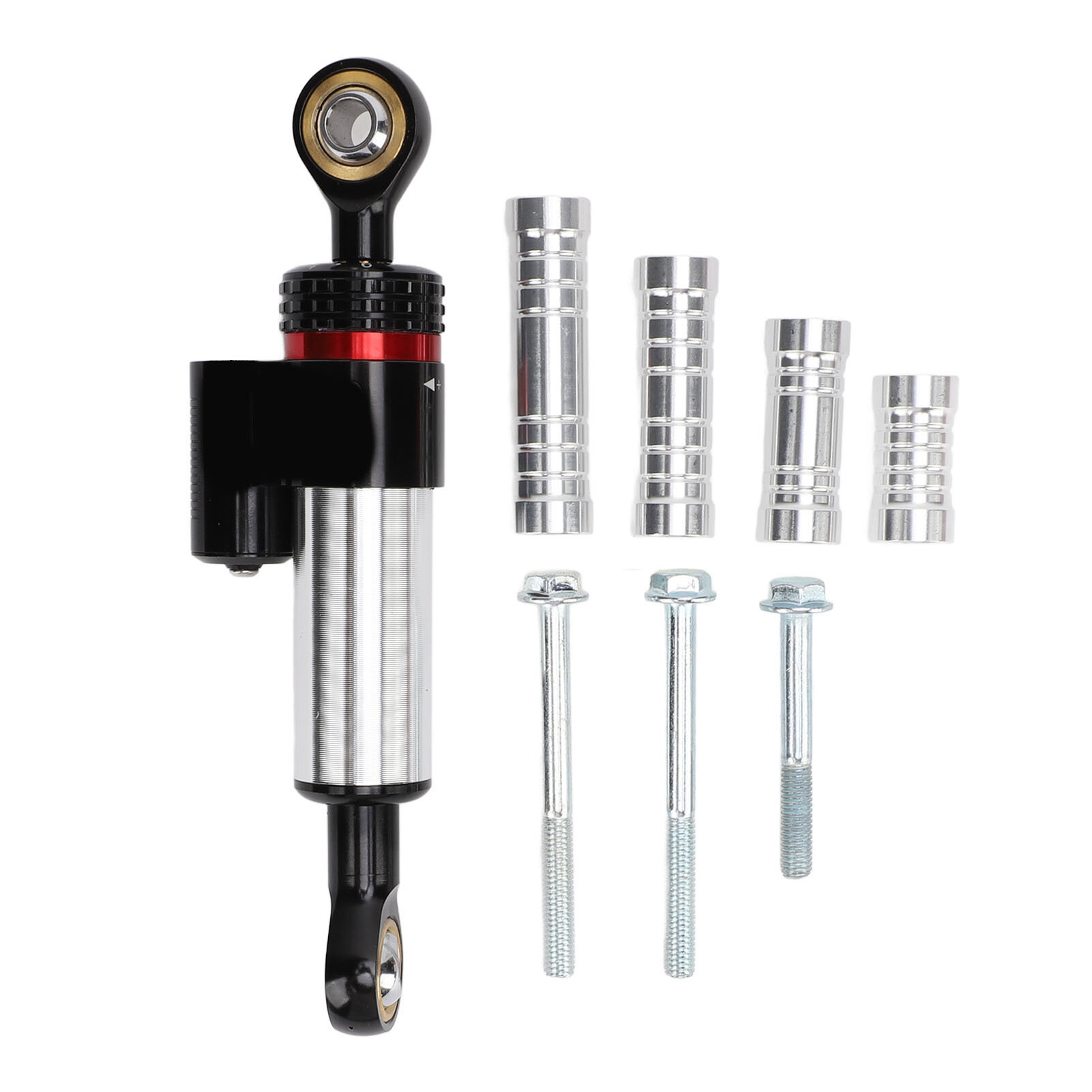 Рулевой демпфер мотоцикла, алюминиевый сплав, анодированный, направленный, универсальный, для скутера 125 куб. см, 150 куб. см, серебристый