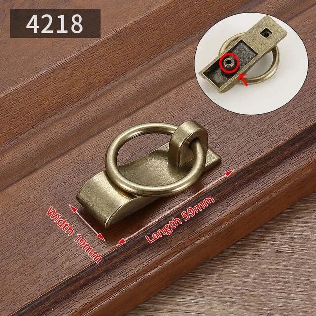 Антикварные бронзовые ручки для шкафа в китайском стиле 4218