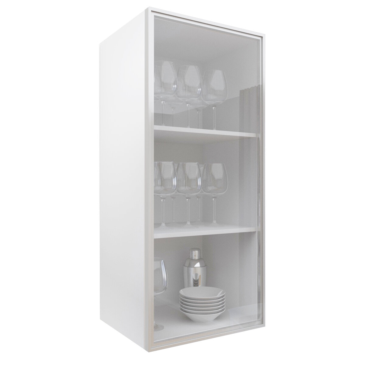 Фасад из алюминиевого профиля со стеклом Aluminum Glass 45х90х2 см, алюминий браш/бесцветное