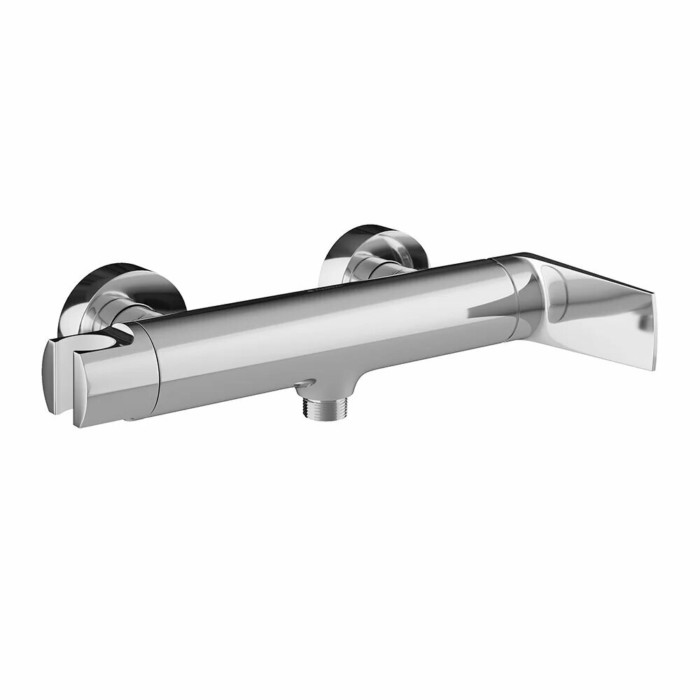 Смеситель для душа Aqueduto Linha LIN0700 хром, глянцевый, настенный, латунный, однорычажный, без лейки, смеситель для ванны с душем