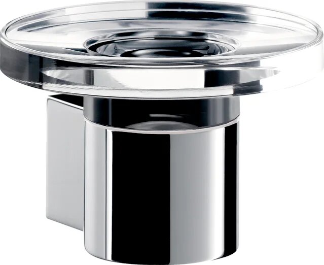 Мыльница Emco System 2 3530 001 00 настенная, стеклянная, круглая, хром