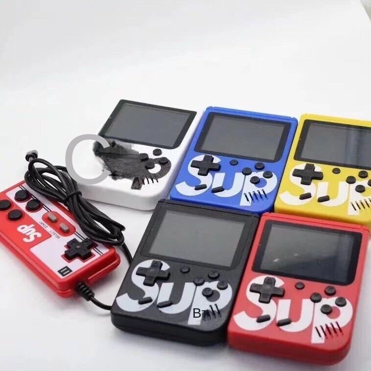 Цветная портативная игровая консоль для детей с 400 мини-играми, включая одиночную и парную игру