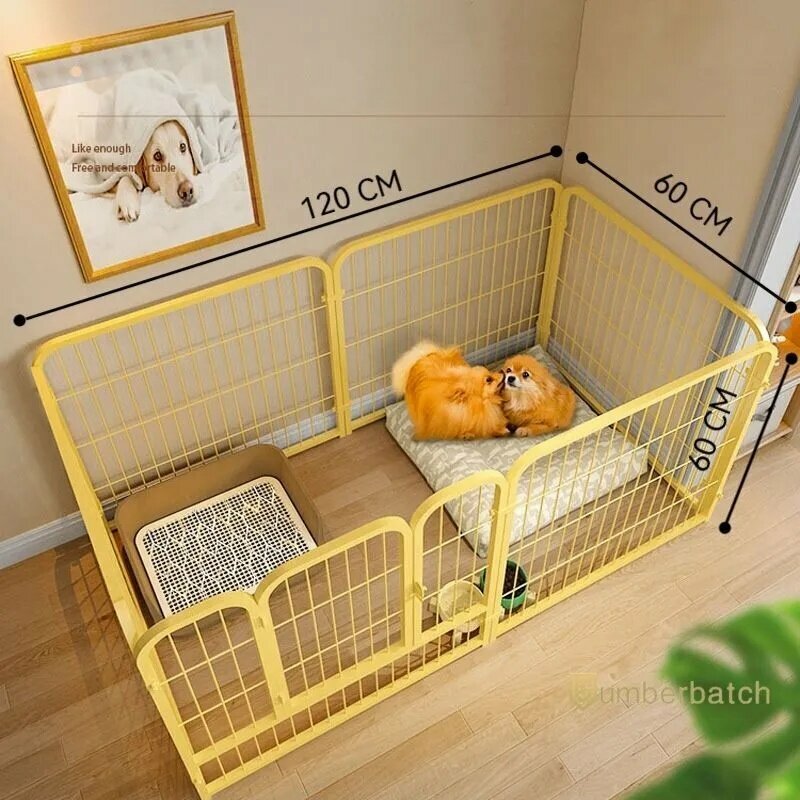 Усиленный вольер для собак, кошек, кролика. Металлическая складная клетка для крупных, средних и мелких пород домашних животных. Уличная будка для щенков и котов/черное/6 секций