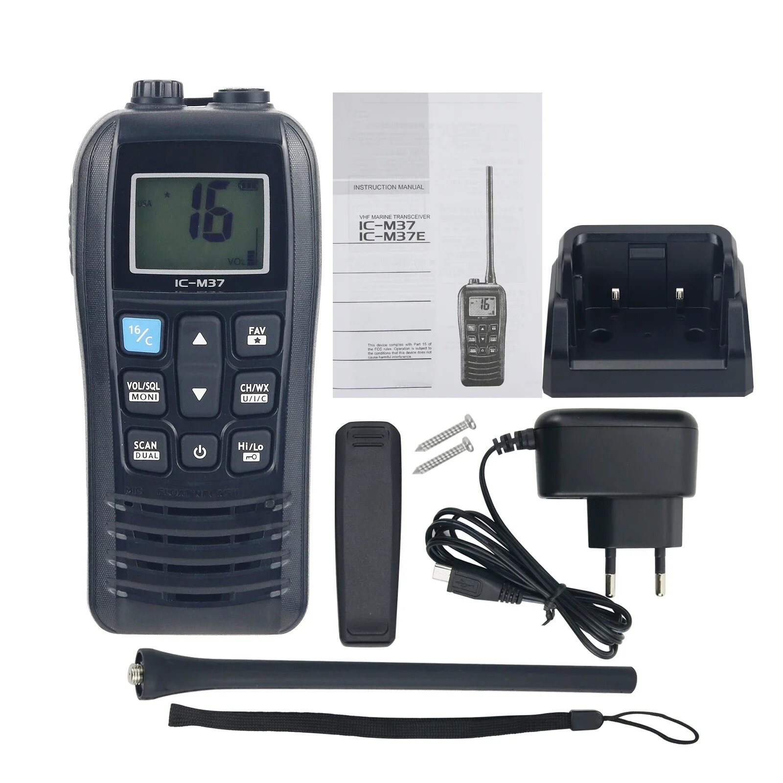 Трансивер IC-M37 6 Вт 5 км VHF